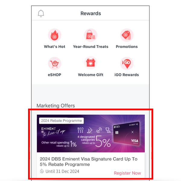 DBS Eminent Card up to 5% Rebate Program | DBS Hong Kong