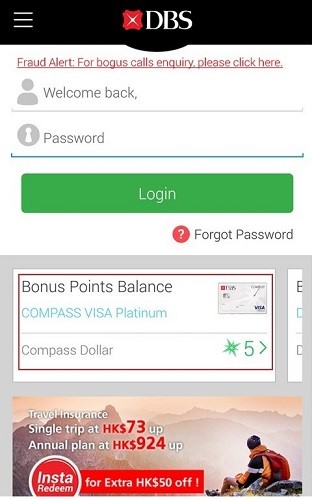 Help & Support | Check DBS$/COMPASS Dollar balance | DBS Bank Hong Kong